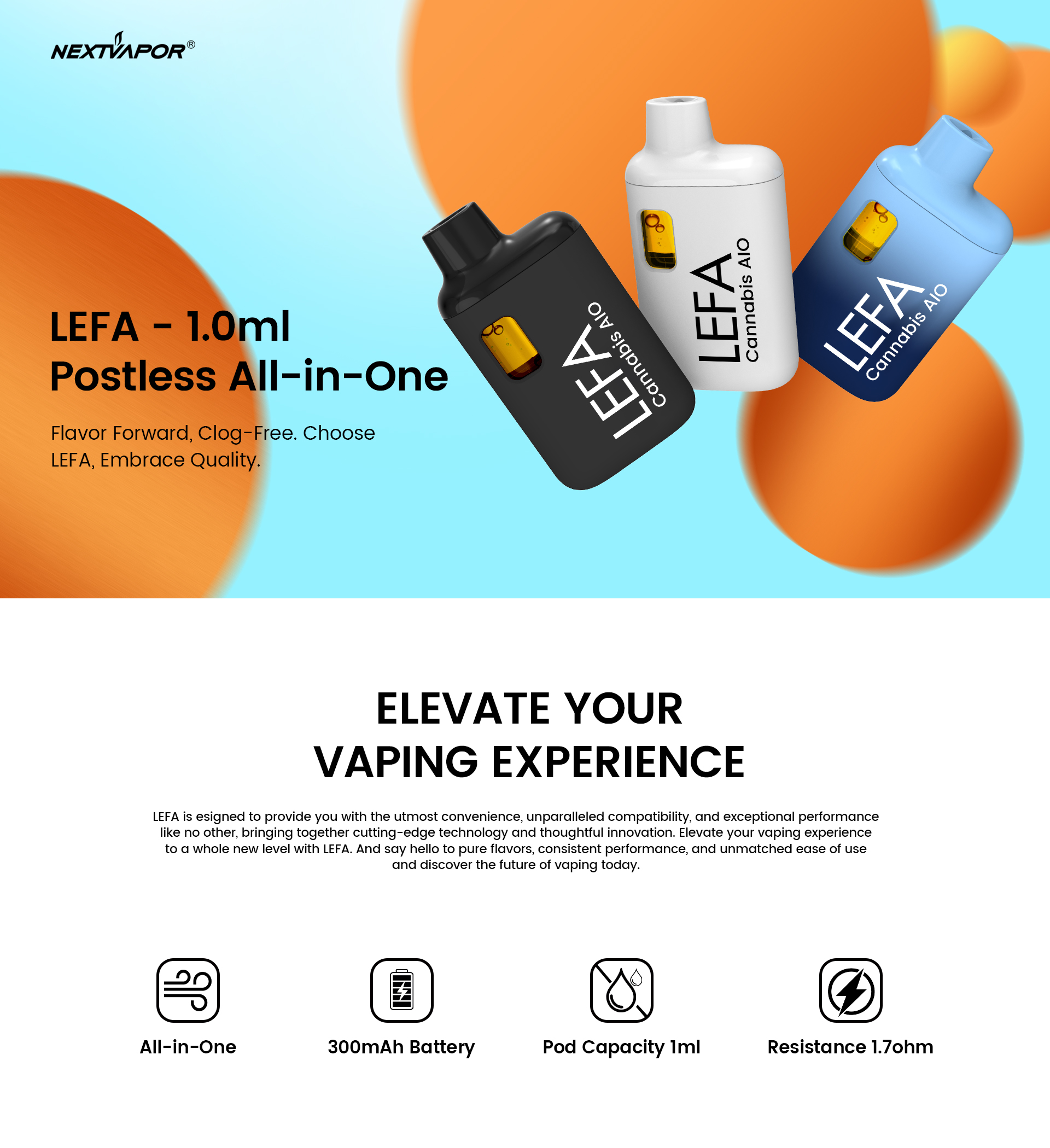 Wholesale LEFA AIO Postless Live Rosin Vape 1.0mL/0.5mL factory and ...